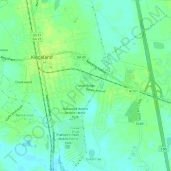 Forest Ridge topographic map, elevation, terrain