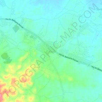 El Ejido topographic map, elevation, terrain