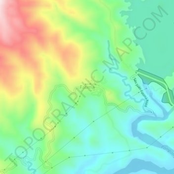 Fatima topographic map, elevation, terrain