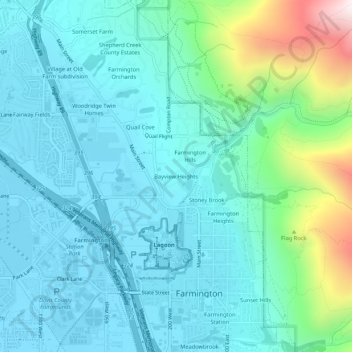 Bayview Heights topographic map, elevation, terrain