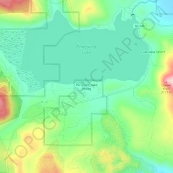Panguitch Lake Resort topographic map, elevation, terrain
