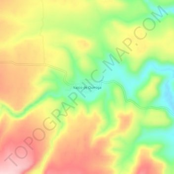 Vasco de Quiroga topographic map, elevation, terrain