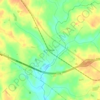 Rockledge topographic map, elevation, terrain