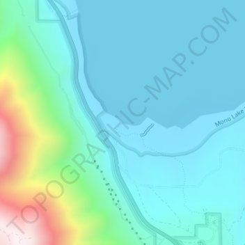 Mono Lake Tufa State Natural Reserve topographic map, elevation, terrain