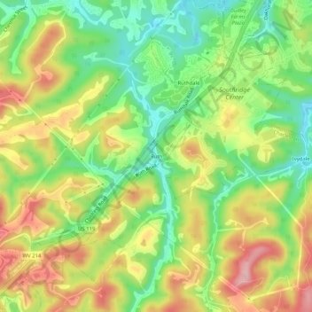 Ruth topographic map, elevation, terrain