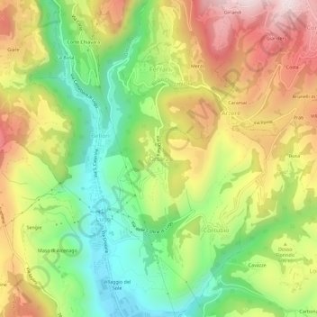 Orsara topographic map, elevation, terrain