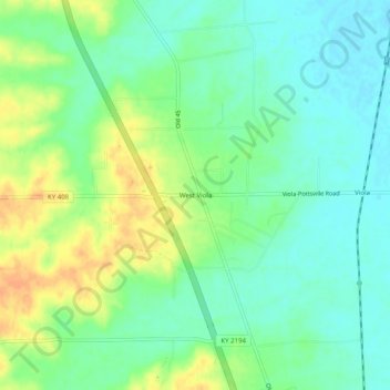 West Viola topographic map, elevation, terrain