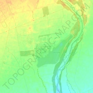 Lake Hood topographic map, elevation, terrain