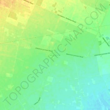 Springston topographic map, elevation, terrain