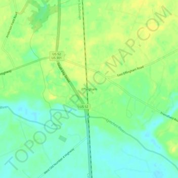 Effingham topographic map, elevation, terrain