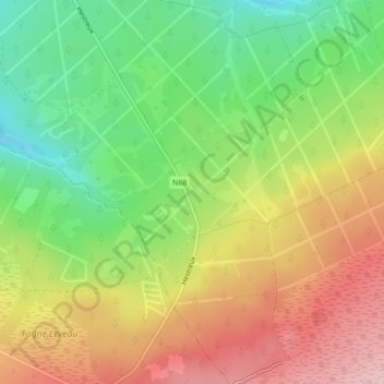 Drossart topographic map, elevation, terrain