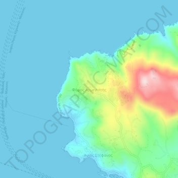 Faros Armenistis topographic map, elevation, terrain