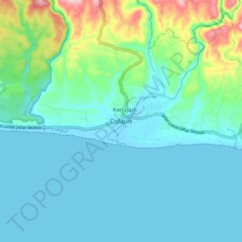 Cidaun topographic map, elevation, terrain