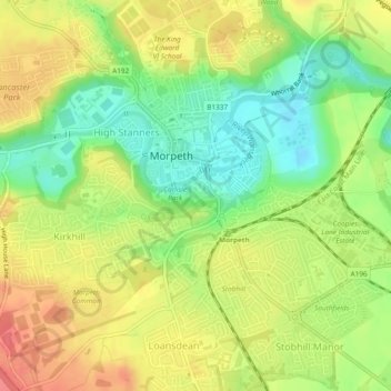 Ha' Hill topographic map, elevation, terrain