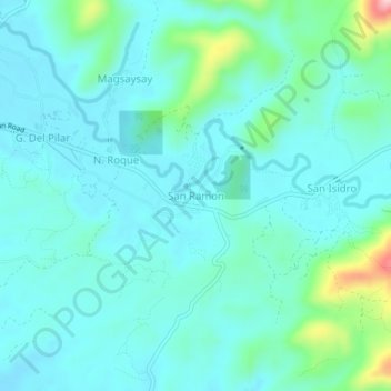 San Ramon topographic map, elevation, terrain