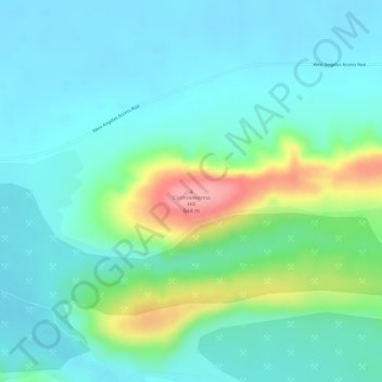 Coondewanna Hill topographic map, elevation, terrain