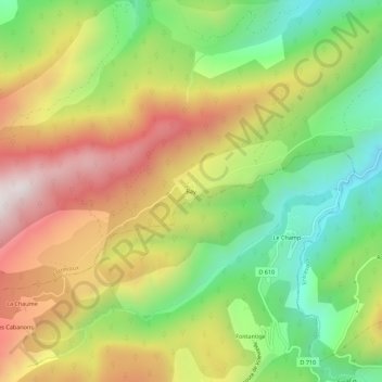 Bay topographic map, elevation, terrain