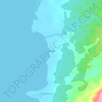 Wangle topographic map, elevation, terrain