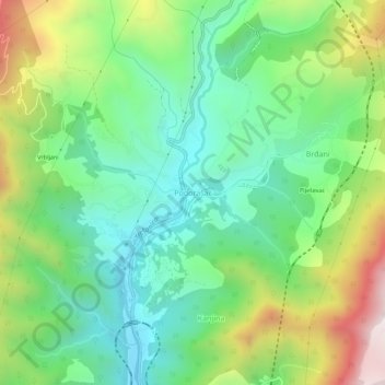 Podorašac topographic map, elevation, terrain