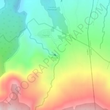 Majayjay Falls - Taytay Falls topographic map, elevation, terrain