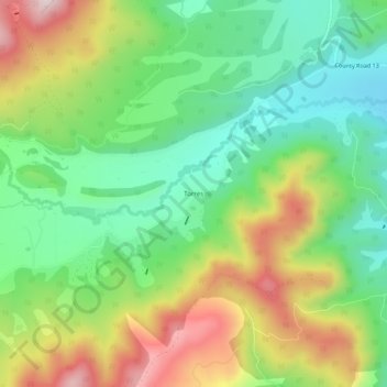 Torres topographic map, elevation, terrain