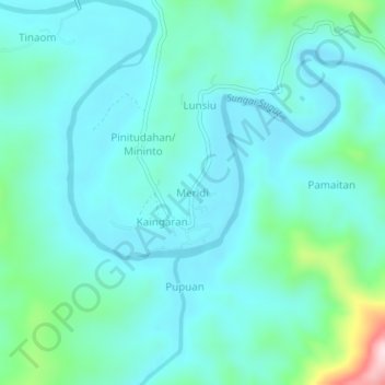 MERIDI topographic map, elevation, terrain