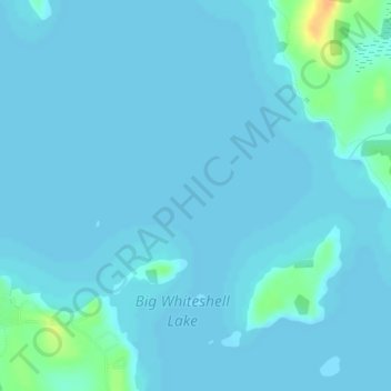Big Whiteshell Lake topographic map, elevation, terrain