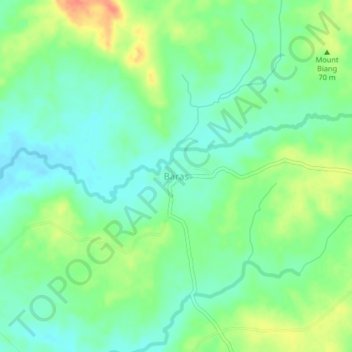 Baras topographic map, elevation, terrain