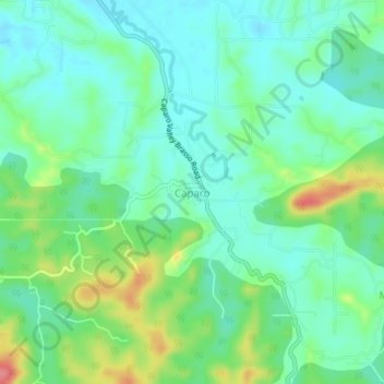 Caparo topographic map, elevation, terrain