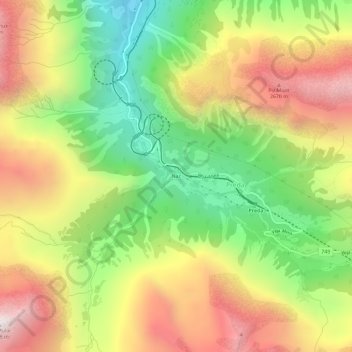 Naz topographic map, elevation, terrain