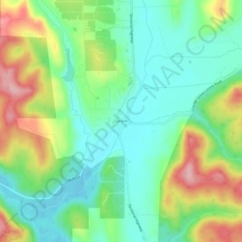 Lorane topographic map, elevation, terrain