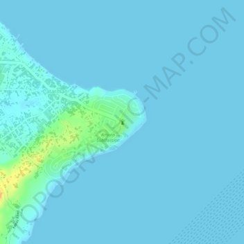 Bagacay Point Lighthouse topographic map, elevation, terrain
