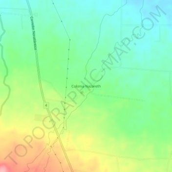 Colonia Nazareth topographic map, elevation, terrain