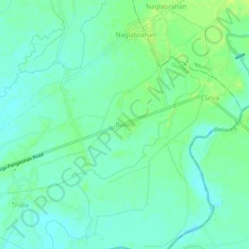 Bunol topographic map, elevation, terrain