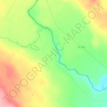 Landfors topographic map, elevation, terrain