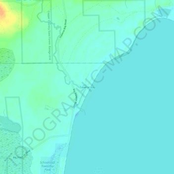 Traverse Bay topographic map, elevation, terrain