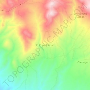 Cultural Center topographic map, elevation, terrain