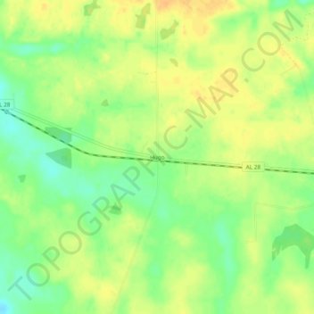 Hugo topographic map, elevation, terrain