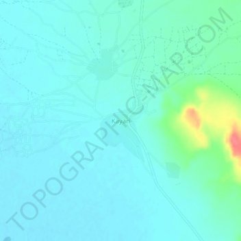 Kayan topographic map, elevation, terrain