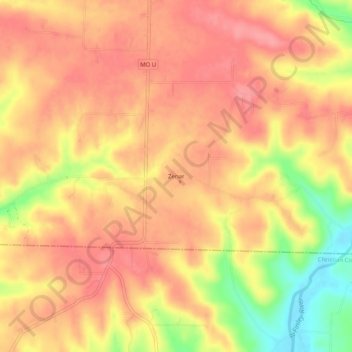 Zenar topographic map, elevation, terrain