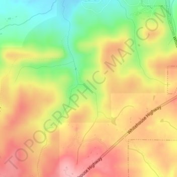 Cascade Falls topographic map, elevation, terrain