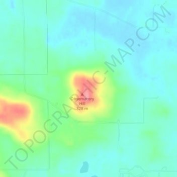 Observatory Hill State Natural Area topographic map, elevation, terrain