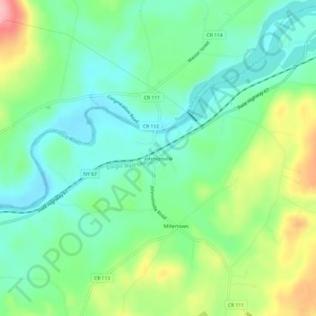 Johnsonville topographic map, elevation, terrain