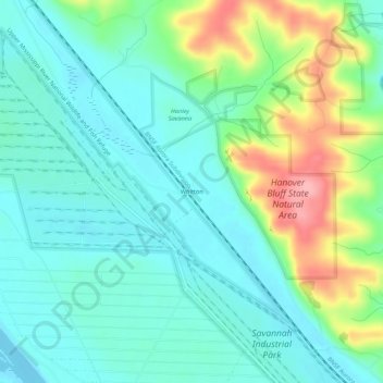 Whitton topographic map, elevation, terrain