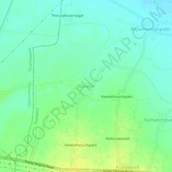Navalur topographic map, elevation, terrain