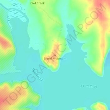 Bland Mountain topographic map, elevation, terrain