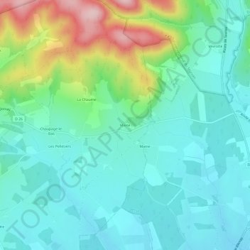 Maine topographic map, elevation, terrain