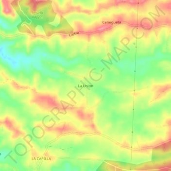 La Union topographic map, elevation, terrain