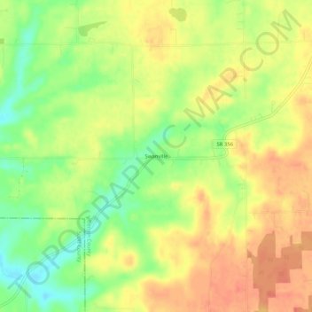 Swanville topographic map, elevation, terrain
