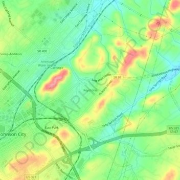 Keystone topographic map, elevation, terrain